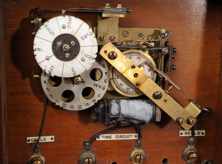 Industrial Electro-mechanical Programmer Clock as Wall Sculpture at 1stDibs