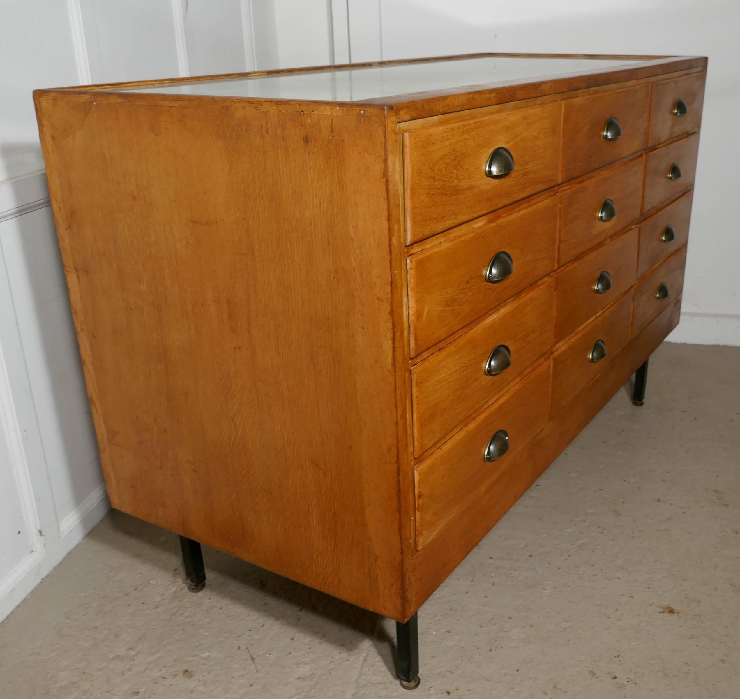 Vintage Art Deco Haberdashery Shop Counter with Drawers at 1stDibs ...
