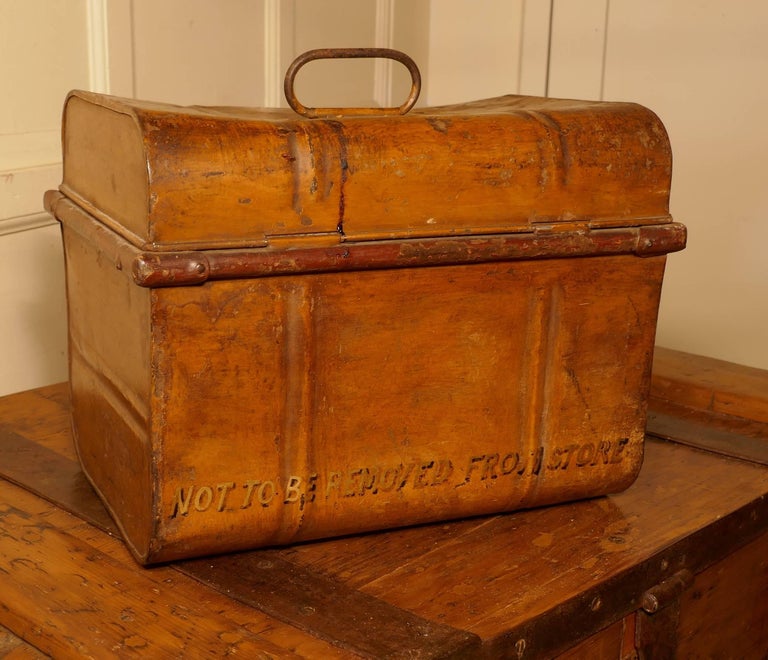 Salesman’s Sample Victorian Painted Tin Hat Box, Drew and Sons Trunk ...