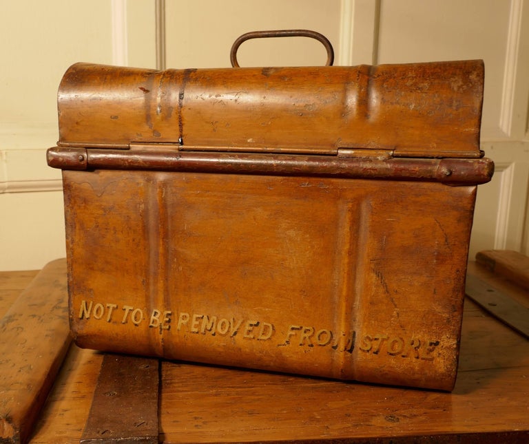 Salesman’s Sample Victorian Painted Tin Hat Box, Drew and Sons Trunk ...