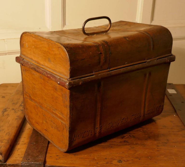 Salesman’s Sample Victorian Painted Tin Hat Box, Drew and Sons Trunk ...
