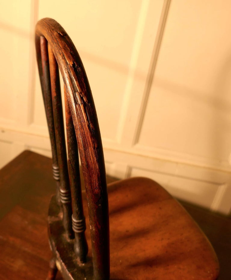 19th Century Apprentice Piece Miniature Hoop Back Kitchen Chair For ...