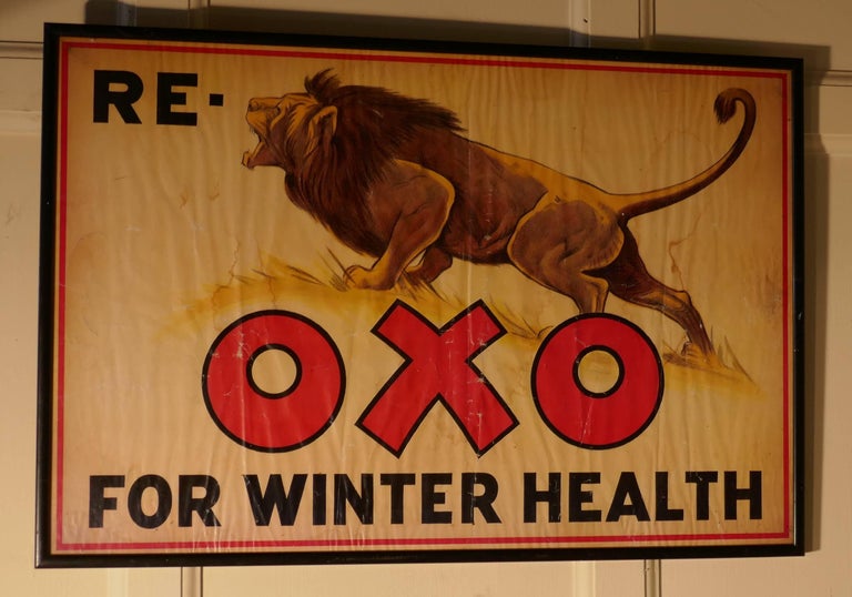 Charming Advertising Sign, Re Lion Oxo for Winter Health For Sale at ...
