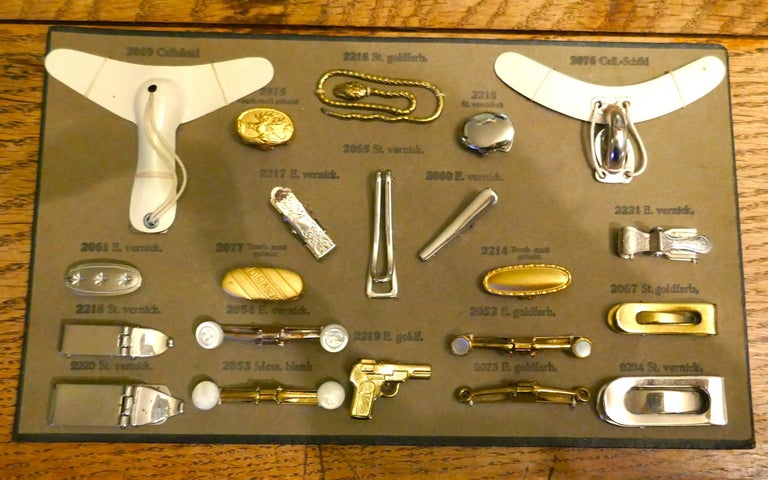 Sample Cards of Salesman’s Shirt Accessories for Gentlemans Outfitter ...