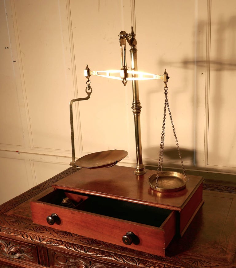 Superb set of Brass Sweetie Balance Scales by Avery at 1stDibs