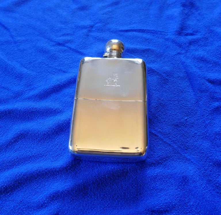 Solid Silver Hall Marked Brandy Flask and Cup by Mappin Brothers, 1897 ...