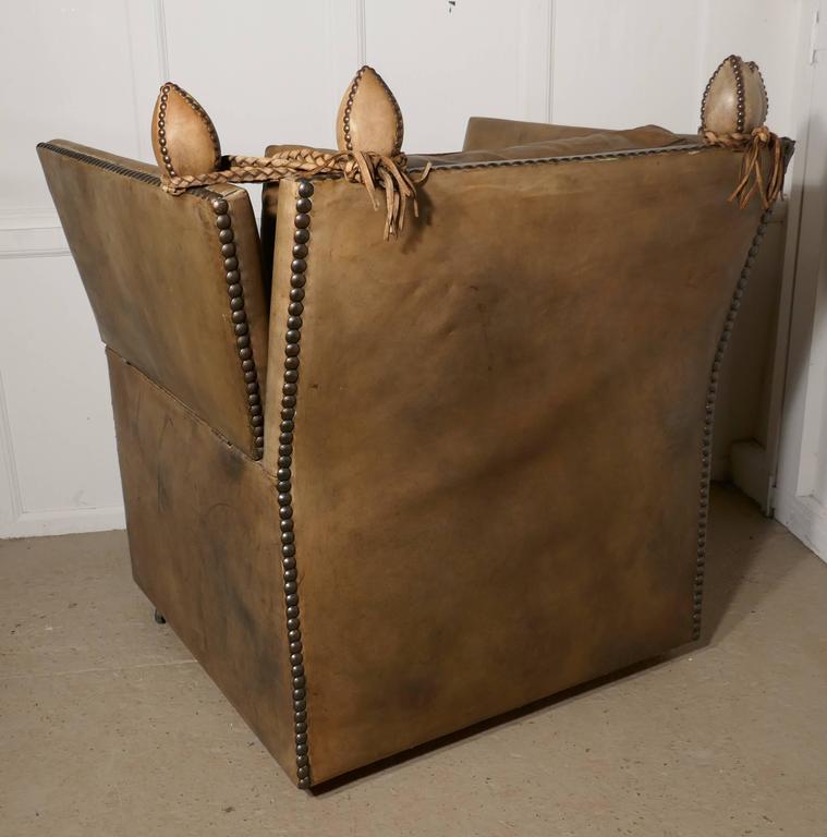 Large Victorian Soft Leather Knole Armchair at 1stDibs | knole chair