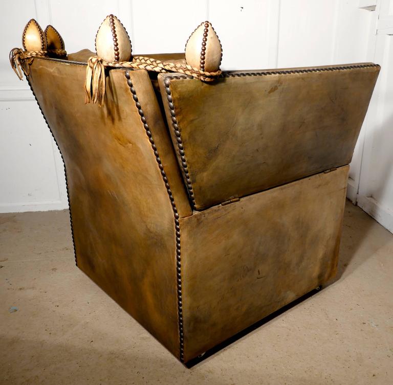 Large Victorian Soft Leather Knole Armchair at 1stDibs | knole chair