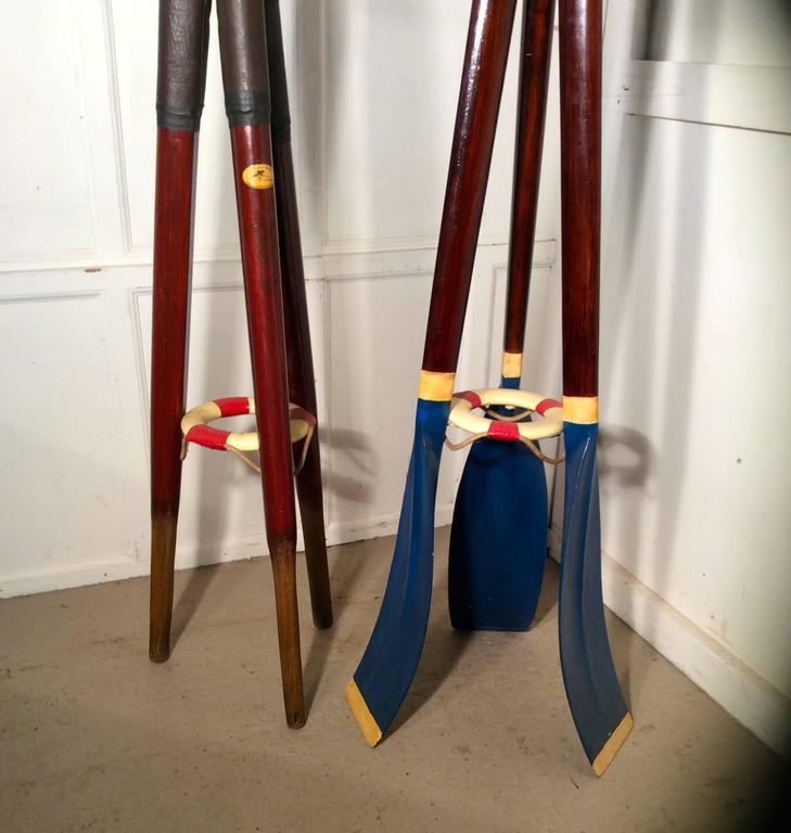 Pair of Hall Stands with a Rowing Theme, 19th Century Sculling Oars at ...