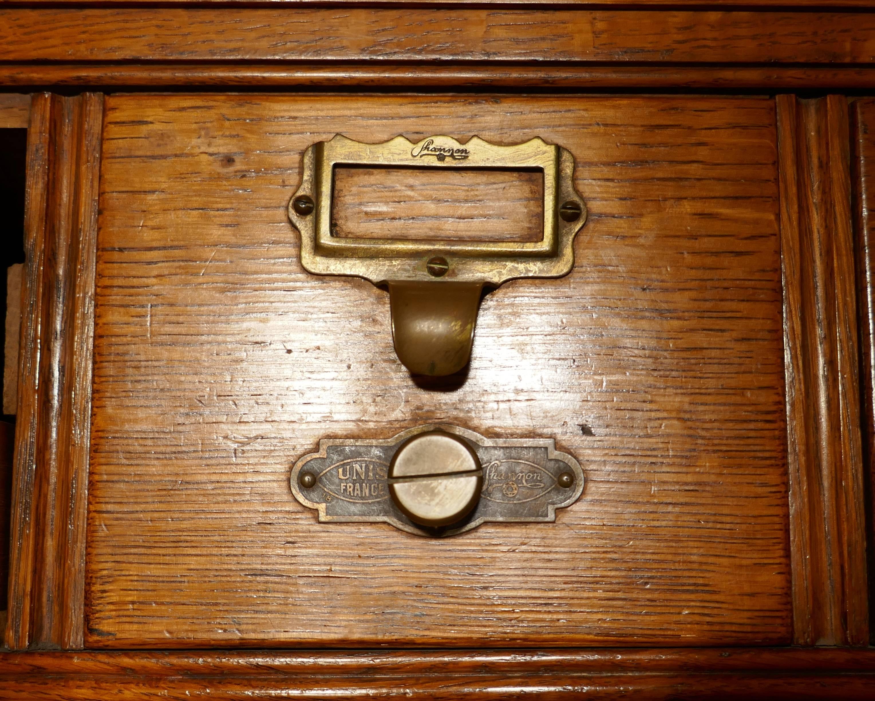 Large Edwardian 11-Drawer Oak Filing Cabinet by Shannon at 1stDibs ...