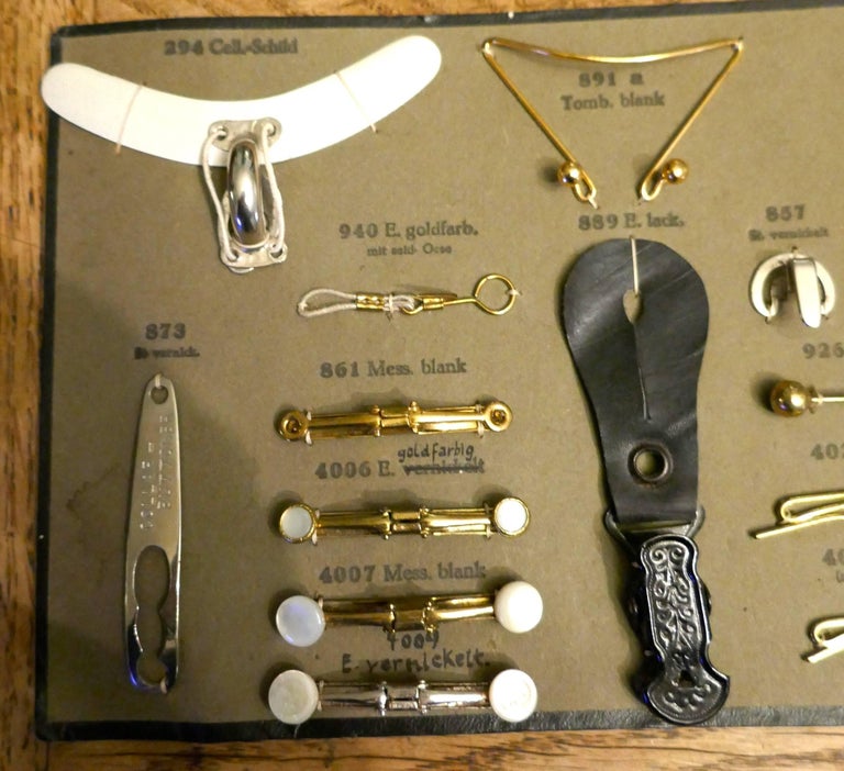 Sample Cards of Salesman’s Shirt Accessories for Gentlemans Outfitter ...