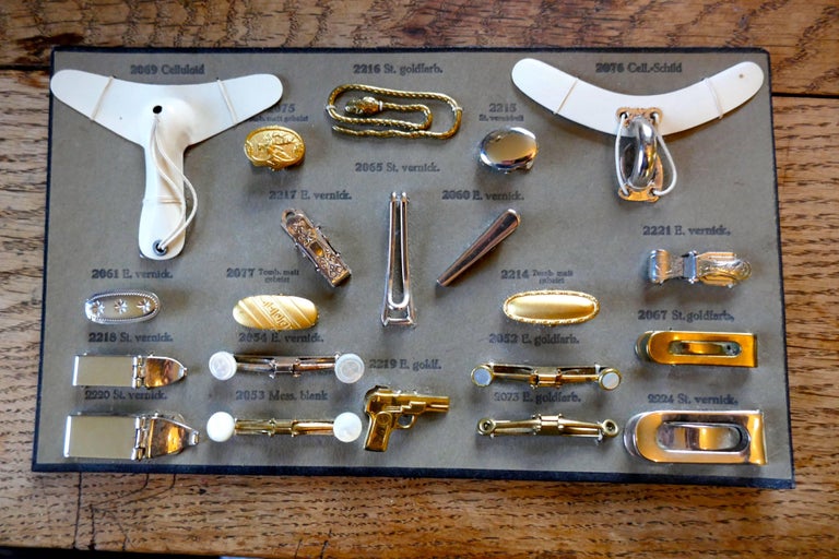 Sample Cards of Salesman’s Shirt Accessories for Gentlemans Outfitter ...