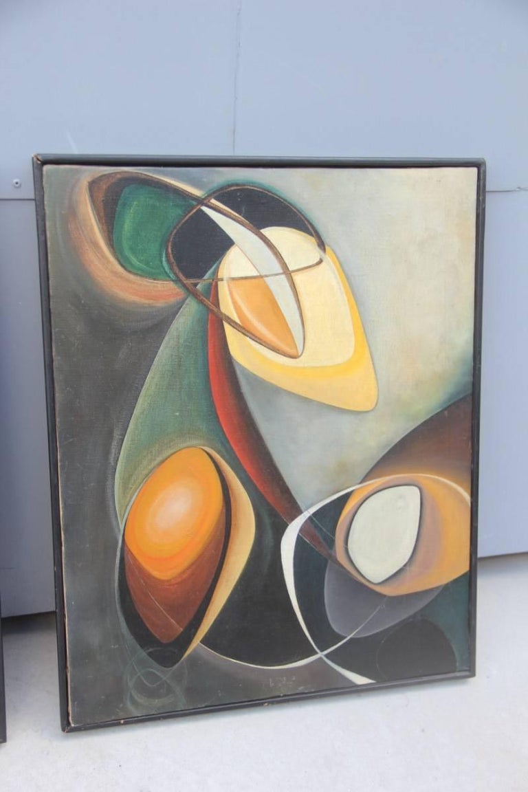 Oils on Canvas of the 1953 Antonio Franchini Painter Italian Design ...