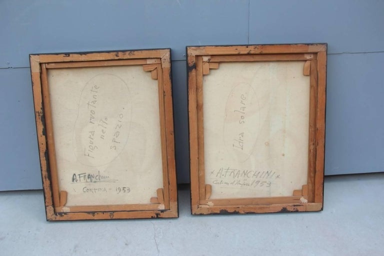 Oils on Canvas of the 1953 Antonio Franchini Painter Italian Design ...