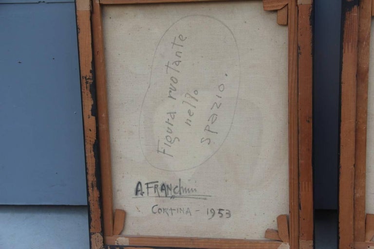 Oils on Canvas of the 1953 Antonio Franchini Painter Italian Design ...