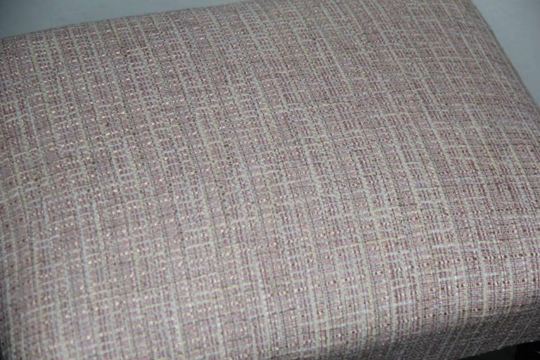 Italian Stool Mid century modern design Fabric and wool For Sale at 1stDibs