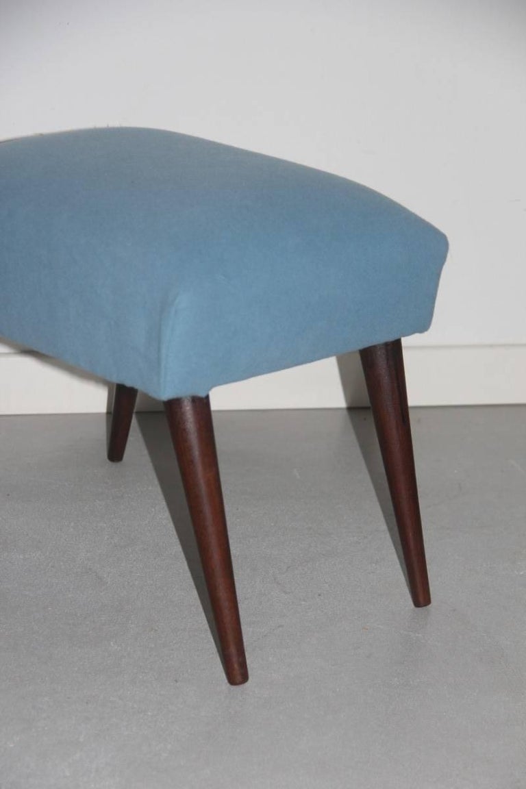 Pair of Delicious Italian Stools, Diagonal Feet For Sale at 1stDibs