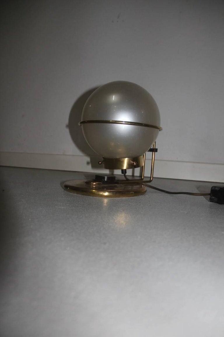 Italian Table Lamp Brass and Glass Valenti Design 1970 For Sale at 1stDibs