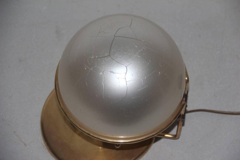 Italian Table Lamp Brass and Glass Valenti Design 1970 For Sale at 1stDibs