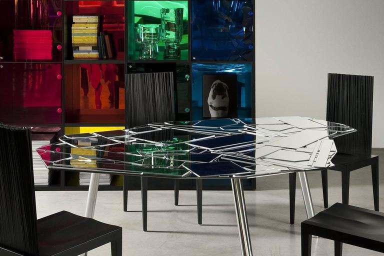 EDRA Brasilia Dining Table in Colored Methacrylate For Sale at 1stdibs