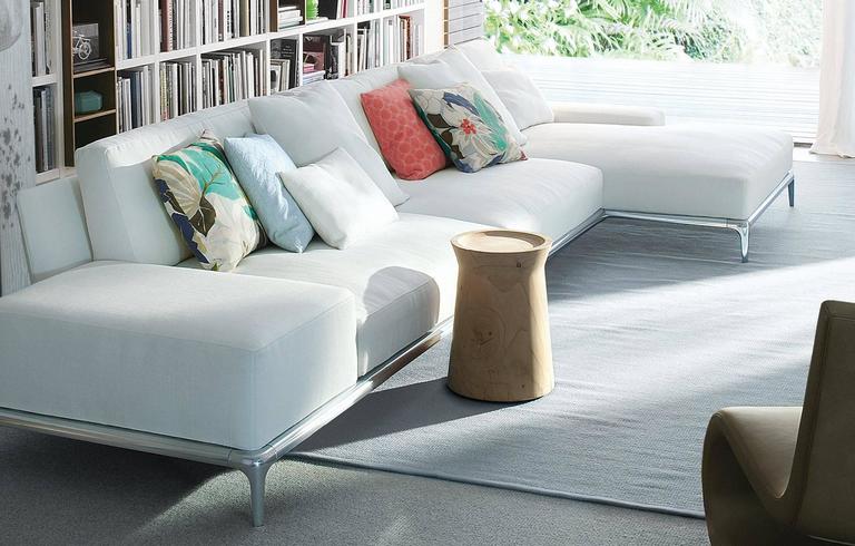 Poliform Dama Side Table or Stool in Solid Cedar or Canaletto Walnut ...