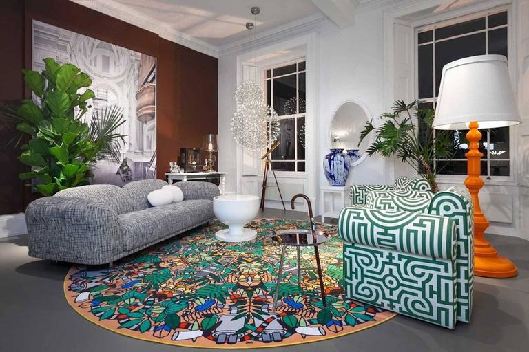 Moooi Urbanhike Side Table in Chrome and Walnut For Sale at 1stDibs