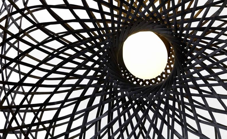 Moooi Emperor Suspension Lamp by Neri and Hu in Black and Red Bamboo ...