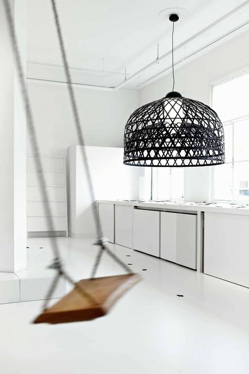 Moooi Emperor Suspension Lamp by Neri and Hu in Black and Red Bamboo ...
