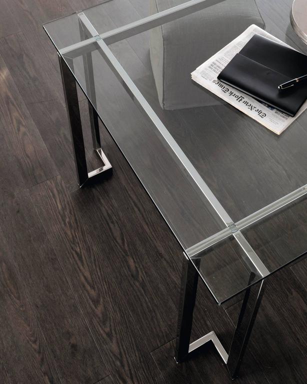 Gallotti and Radice Lord Table in Glass and Stainless Steel For Sale at ...