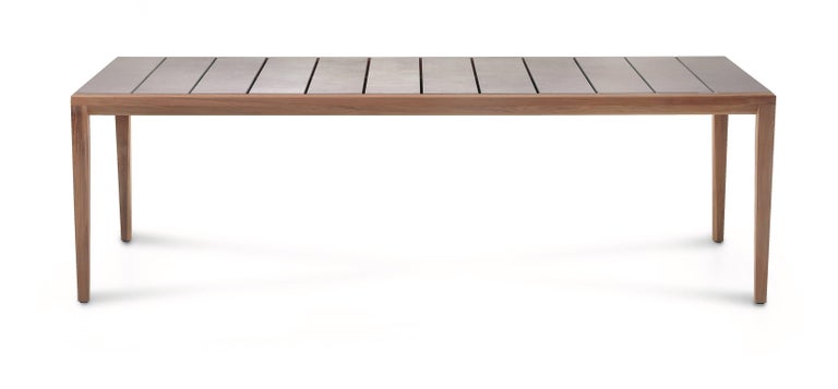 Roda Teka Dining Table for Outdoor/Indoor Use in Teak and Glazed or ...