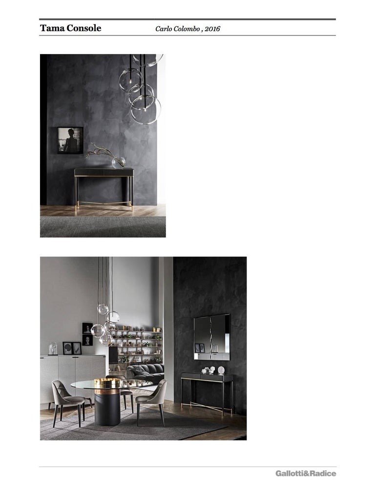 Gallotti and Radice Tama Two-Drawer Console in Black Lacquered Ash ...