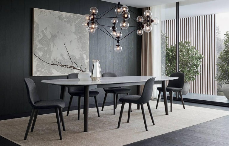 Poliform Mad Dining Table by Marcel Wanders in Solid Wood and Marble ...