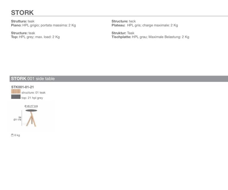 Roda Stork Side Table for Indoor/Outdoor Use For Sale at 1stDibs