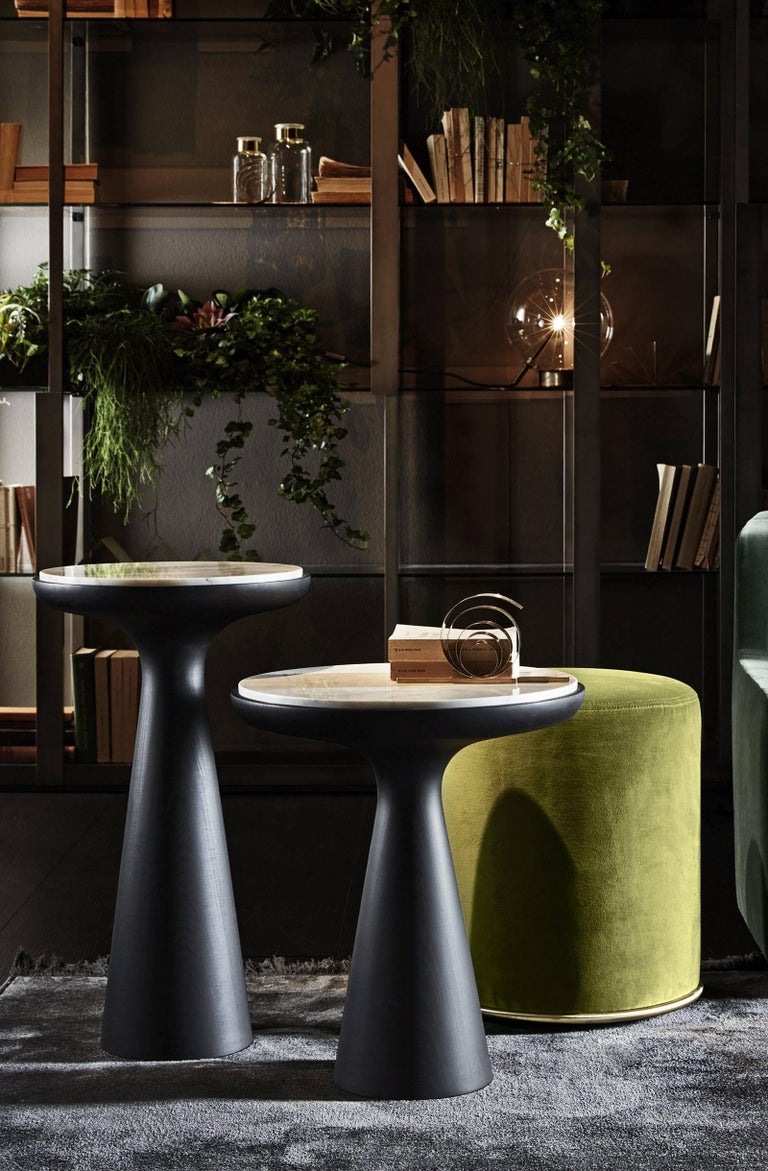 Fante Side Table in Solid Wood and Marble by Gallotti and Radice For ...