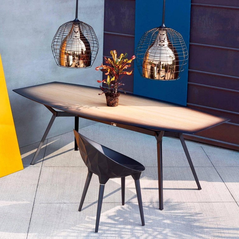 Pylon Gradient Dining Table by Moroso with Diesel in Wood and Raw Black ...