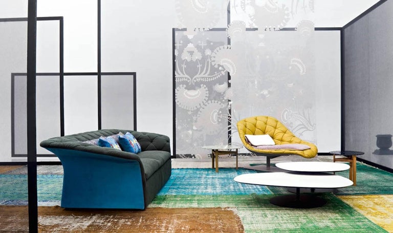 Moroso Phoenix Coffee Table with Metal Pedestal Base and Various Color ...