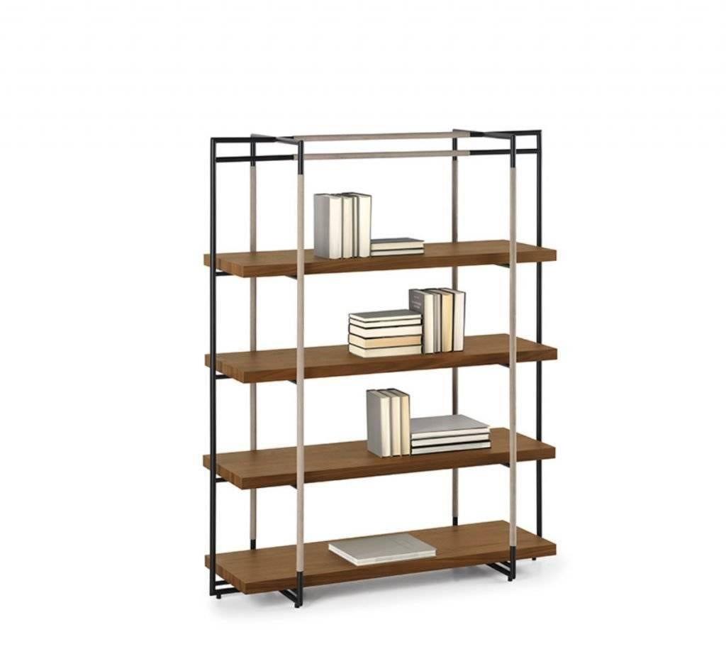 Bak Bookcase by Ferruccio Lavi in Walnut, Steel and Leather in Various ...