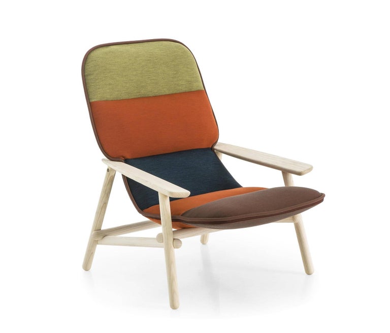 Moroso Lilo Lounge Chair by Patricia Urquiola in Multi-Color Fabric and ...
