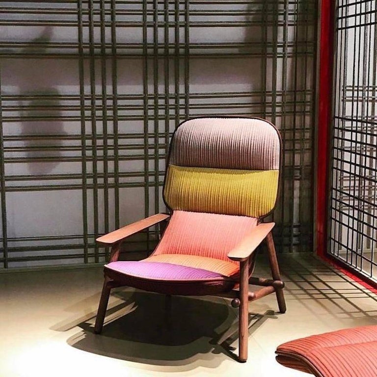 Moroso Lilo Lounge Chair by Patricia Urquiola in Tufted Fabric and ...