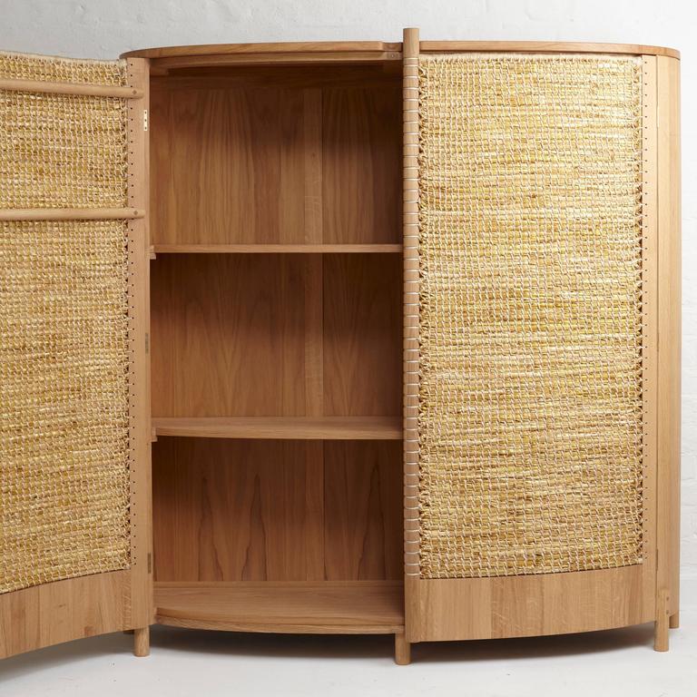 Handwoven Straw Oak Warming Cabinet by Gareth Neal and Kevin Gauld at ...