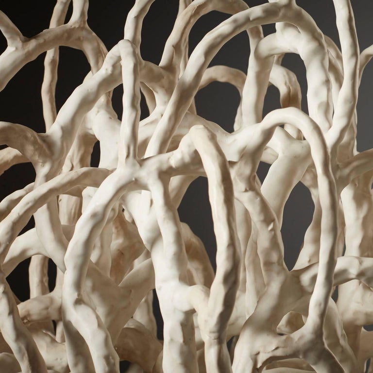 Large Handmade Abstract White Ceramic Stoneware Sculpture by Daniel ...