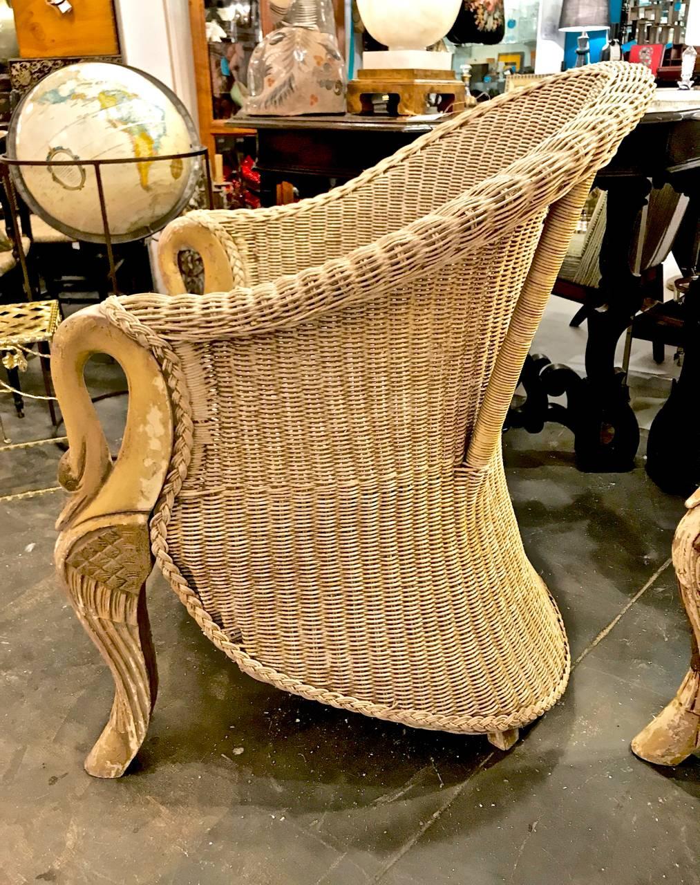 Art deco red swan chair - withlery