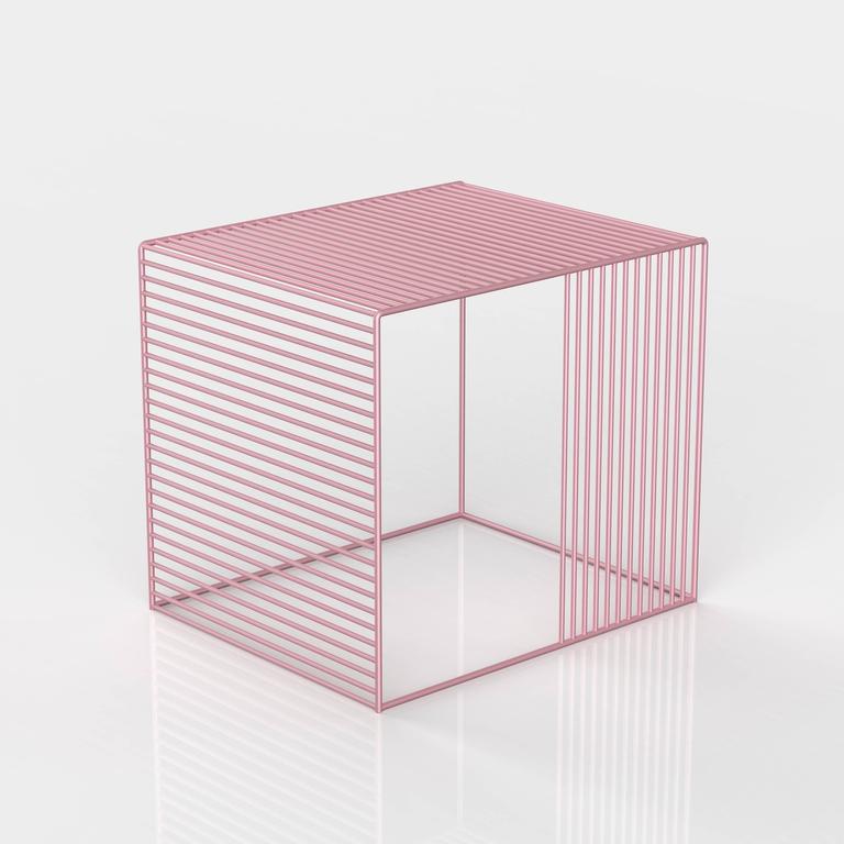 Wire Side Table, Powder Coated For Sale at 1stDibs
