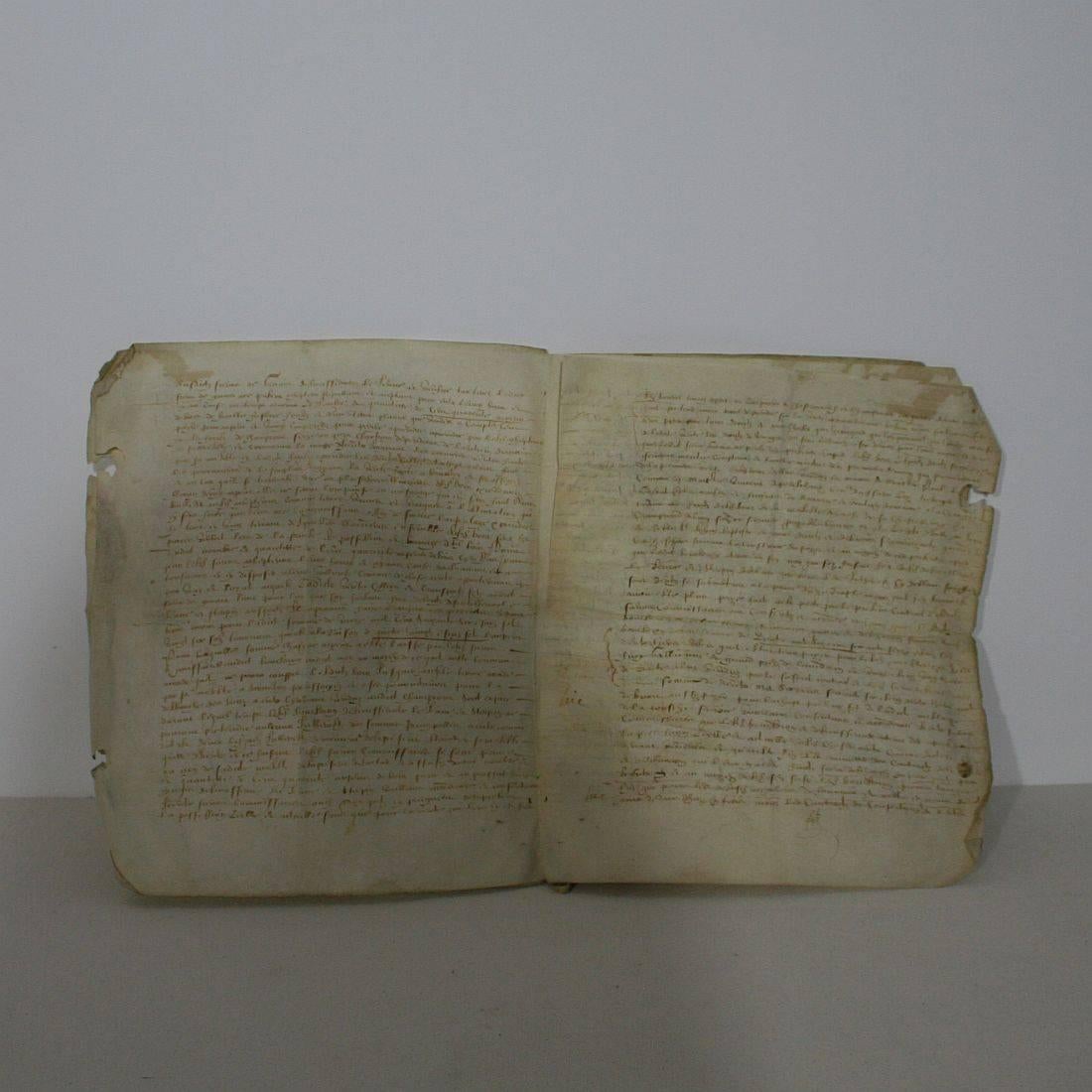 Large 16th Century French Vellum Handwriting, Manuscript at 1stDibs ...