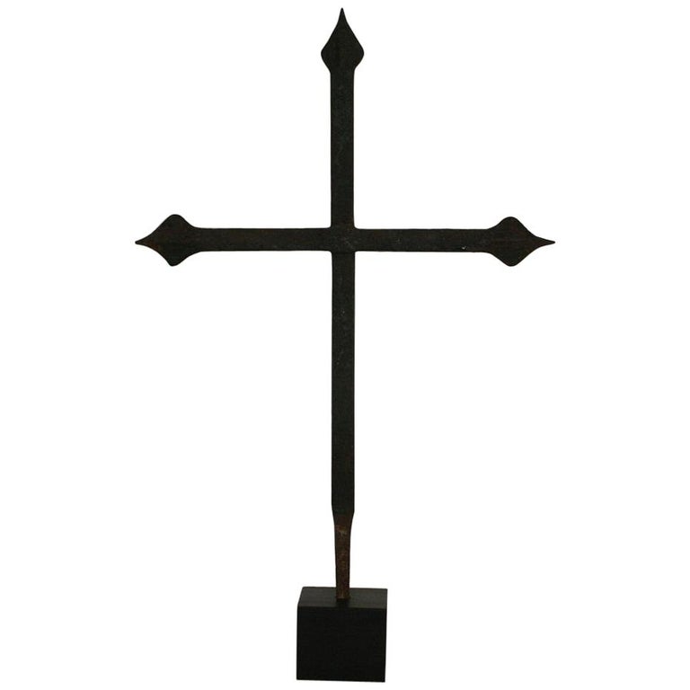 French 18th Century Hand Forged Iron Village Cross at 1stDibs | hand ...
