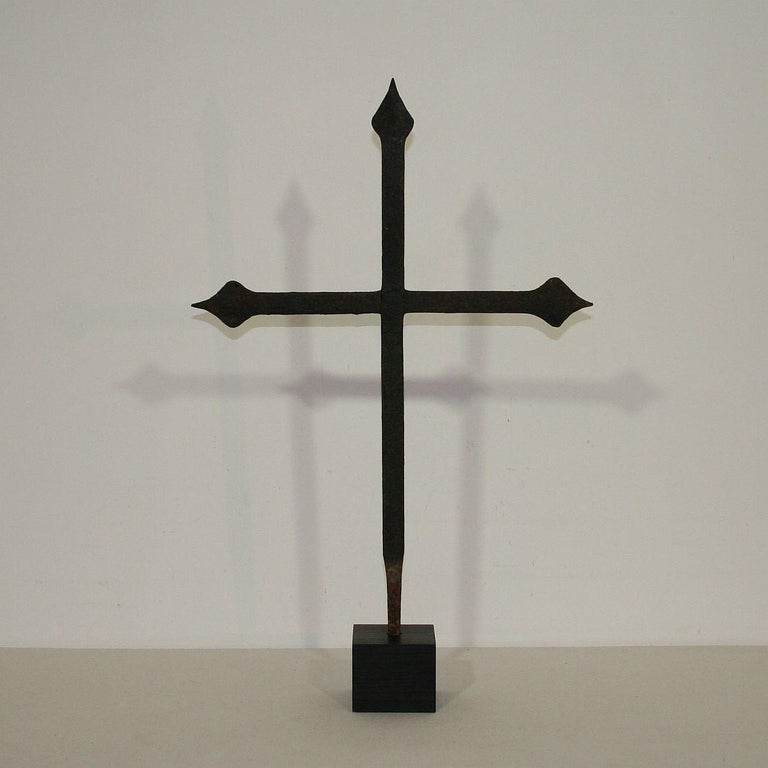 French 18th Century Hand Forged Iron Village Cross at 1stDibs | hand ...