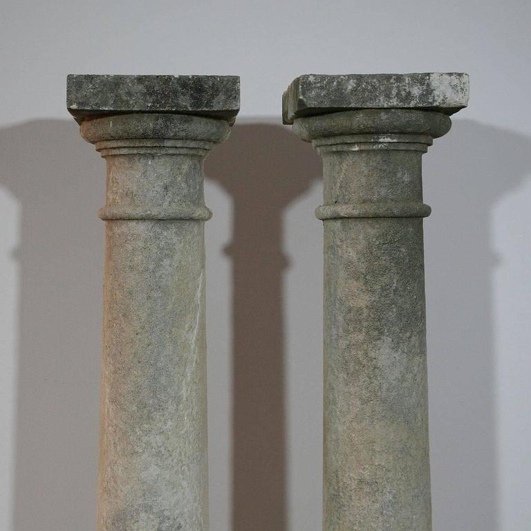 French 19th Century White Stone Columns at 1stdibs