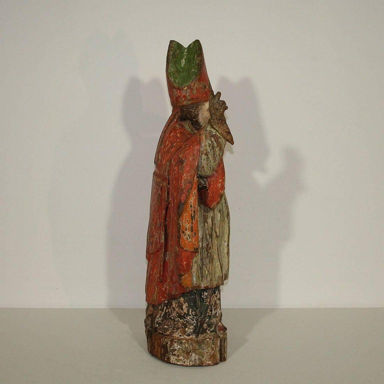 17th Century Baroque Religious French Saint Nicholas Statue at 1stDibs
