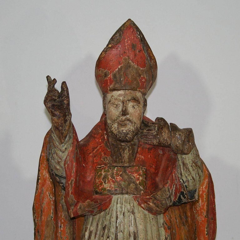 17th Century Baroque Religious French Saint Nicholas Statue at 1stDibs