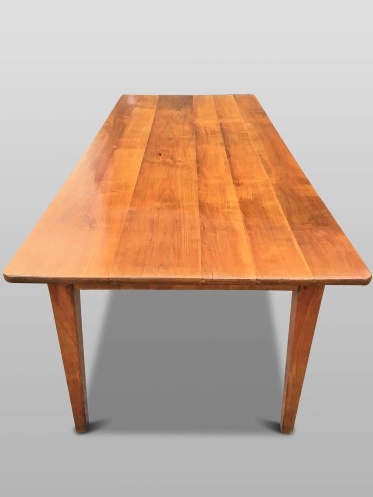 Cherry wood Farmhouse Table. Kitchen Table. Dining Table c1900 at 1stDibs
